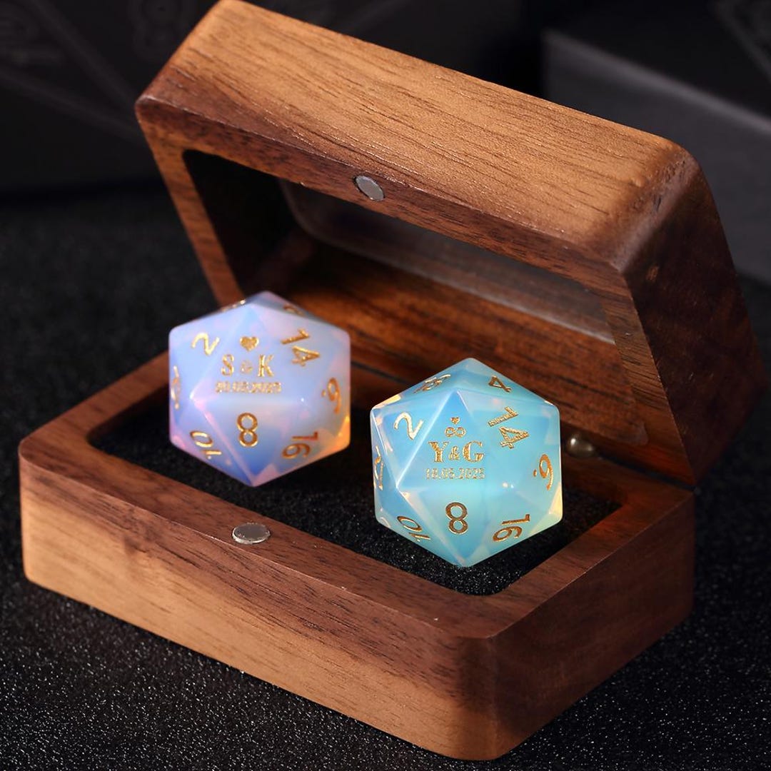 Custom Wedding Dice - D20, Engagement Gift, Personalized Dnd Gifts ...