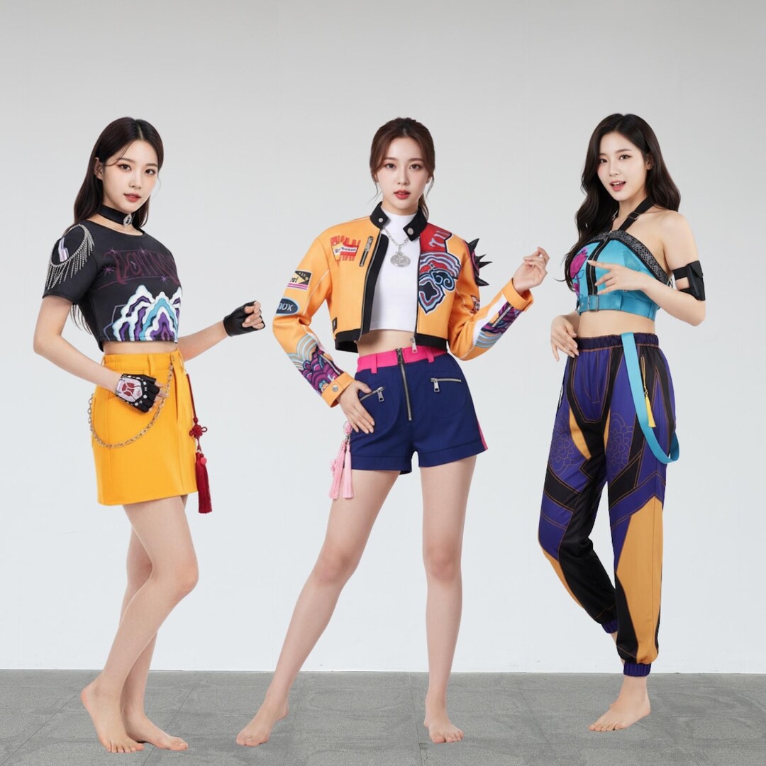 Kpop Demon Hunters Huntrix Cosplay Costume Set, Rumi Mira Zoey Cosplay ...