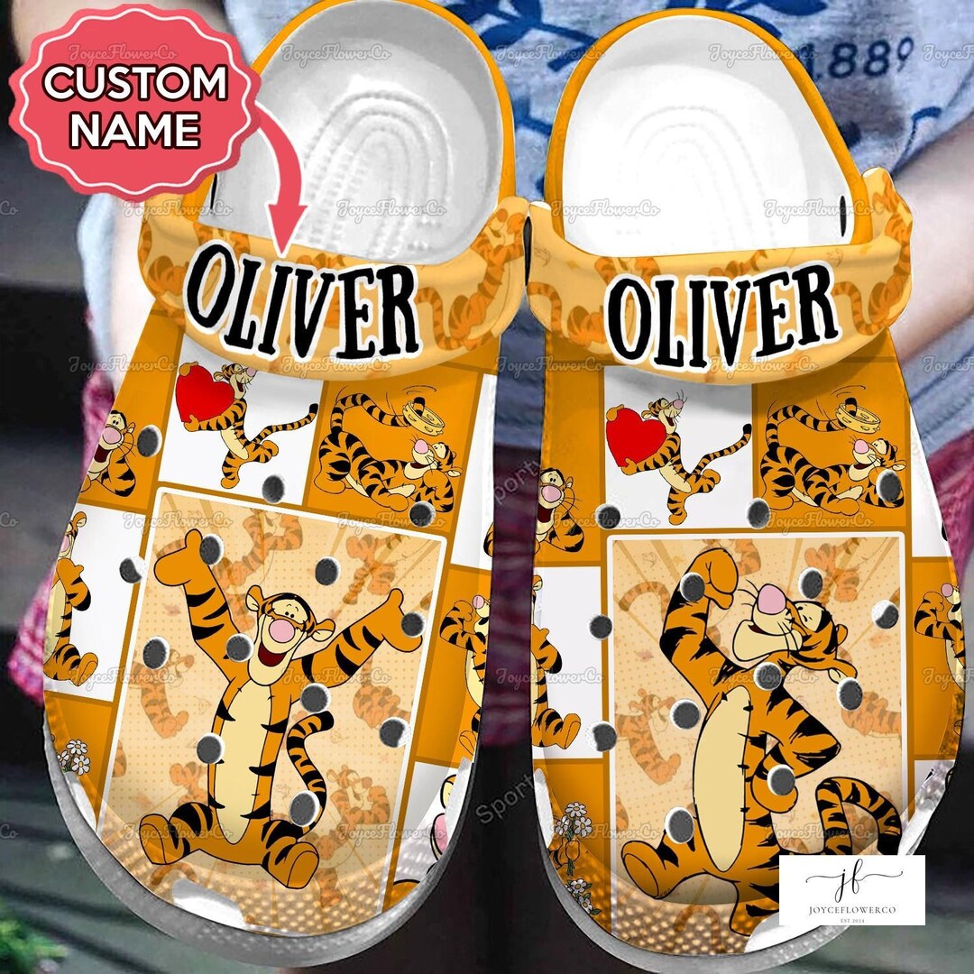 Custom Name Tigger Shoes, Winnie the Pooh Sandals, Disney Tiger Shoes ...
