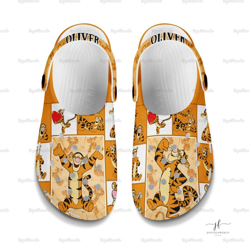 Custom Name Tigger Shoes, Winnie the Pooh Sandals, Disney Tiger Shoes ...