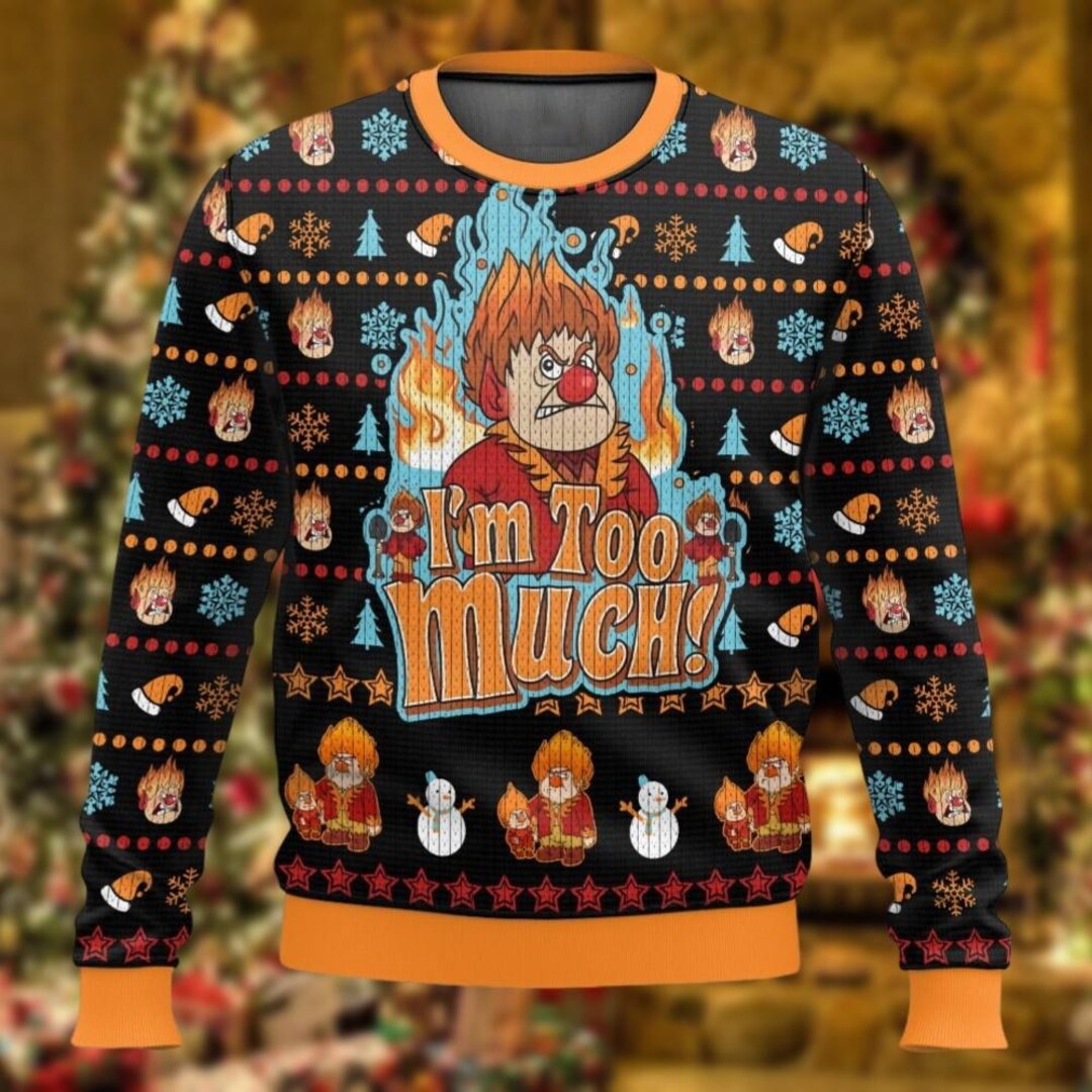Christmas Heat Miser Ugly Sweater, the Year Without Santa Claus ...