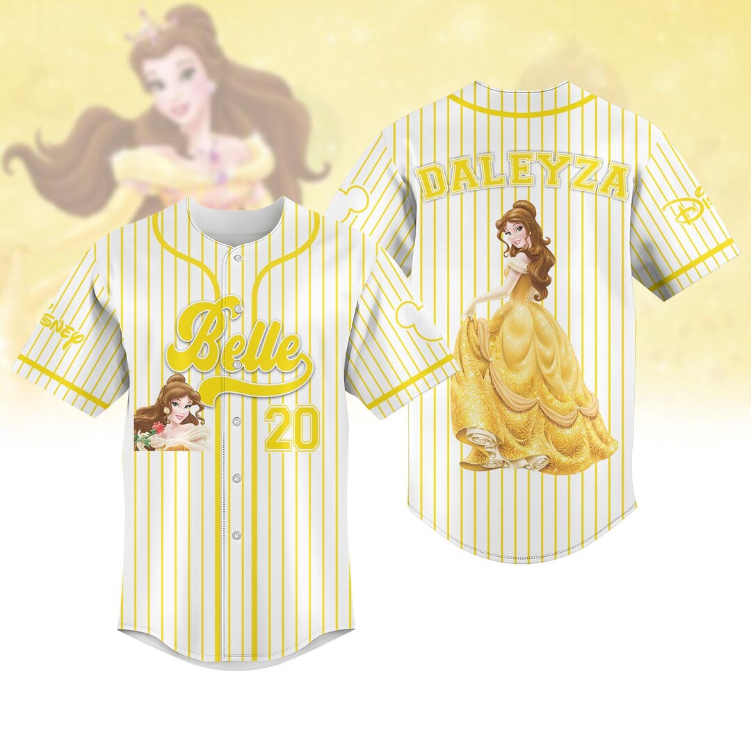 Custom Belle Baseball Jersey, Beauty and the Beast Shirt, Disney ...