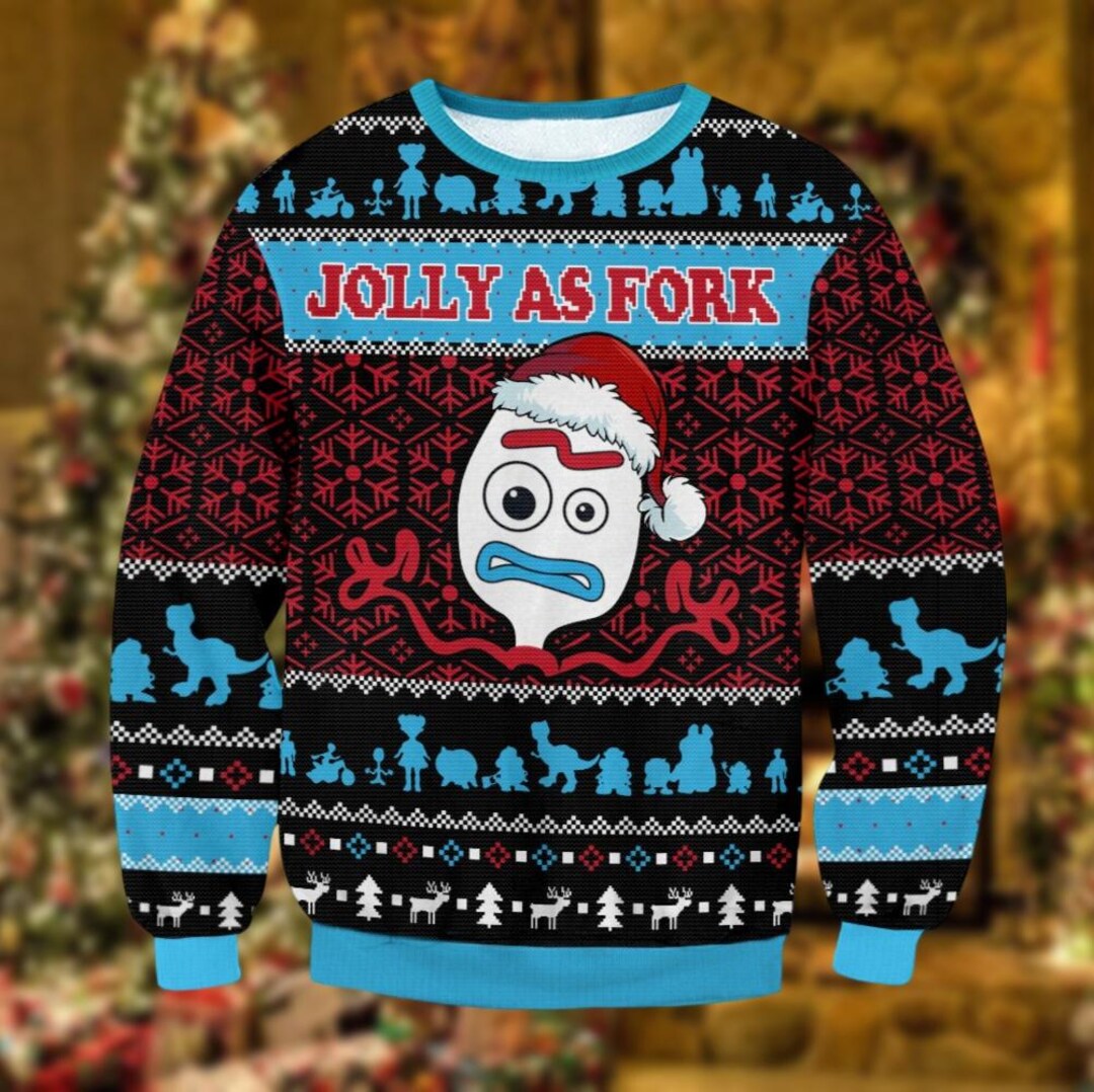 Toy Story Jolly as Fork Ugly Christmas Sweater, Forky Toy Story ...