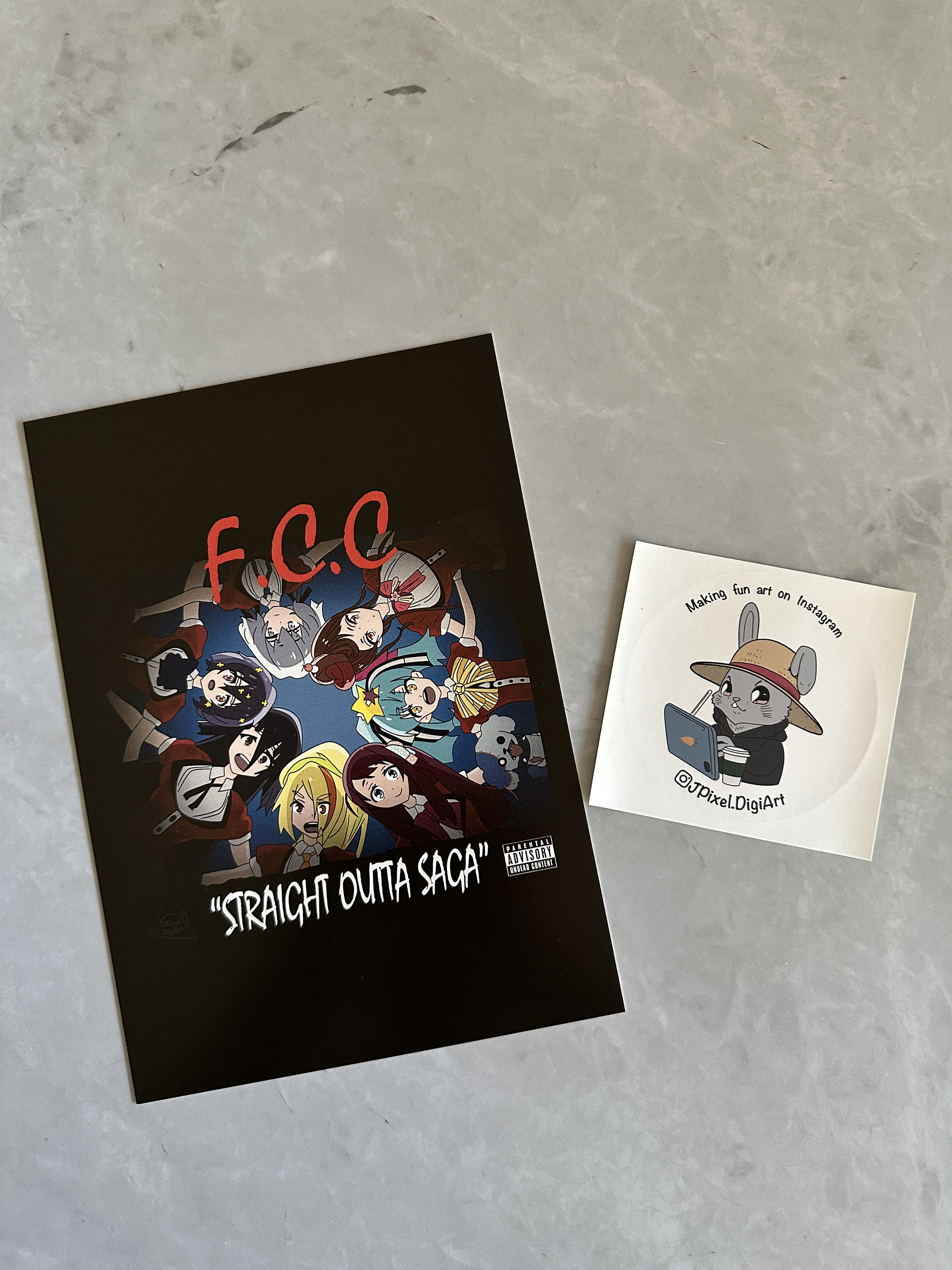 Zombieland Saga Franchouchou as NWA Illustrated by Jpixel.digiart Anime ...