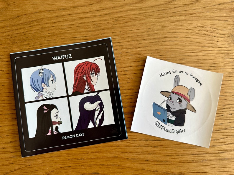 Rem, Rias, Nezuko & Albedo as Gorillaz Illustrated by Jpixel.digiart ...