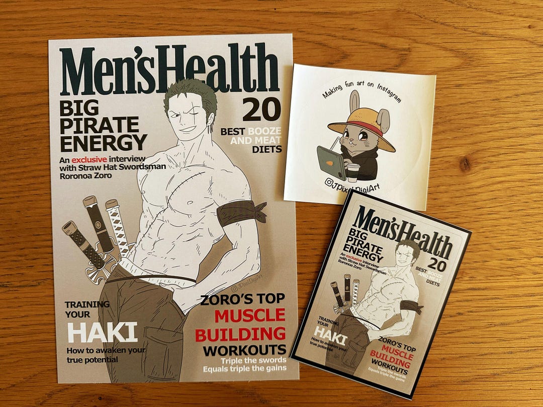 One Piece Zoro on Men's Health Magazine | Illustrated by Jpixel.digiart ...
