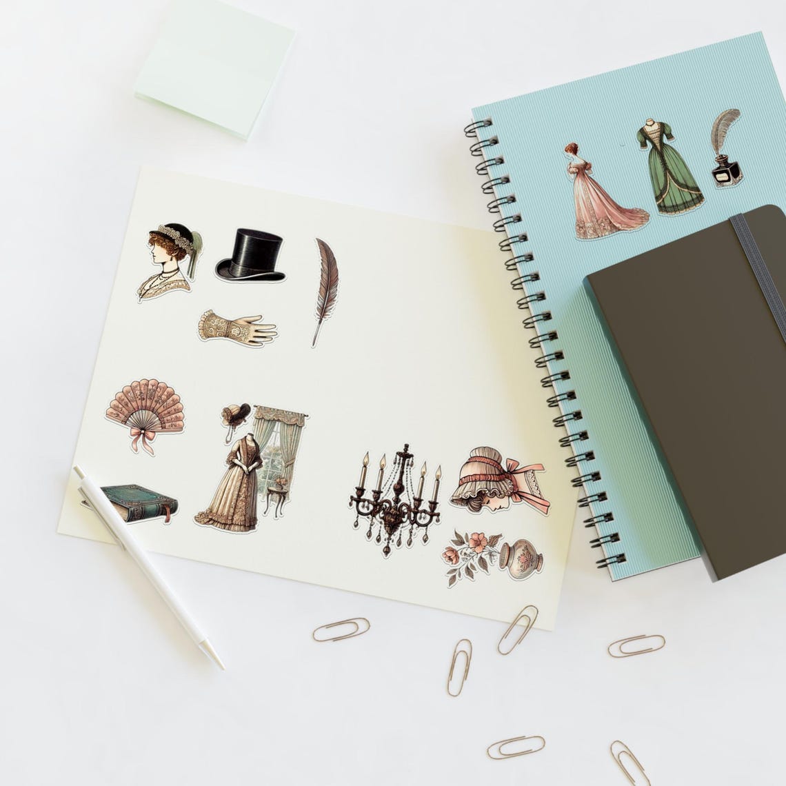 Regency Era Inspired Stickers Sheet - Etsy