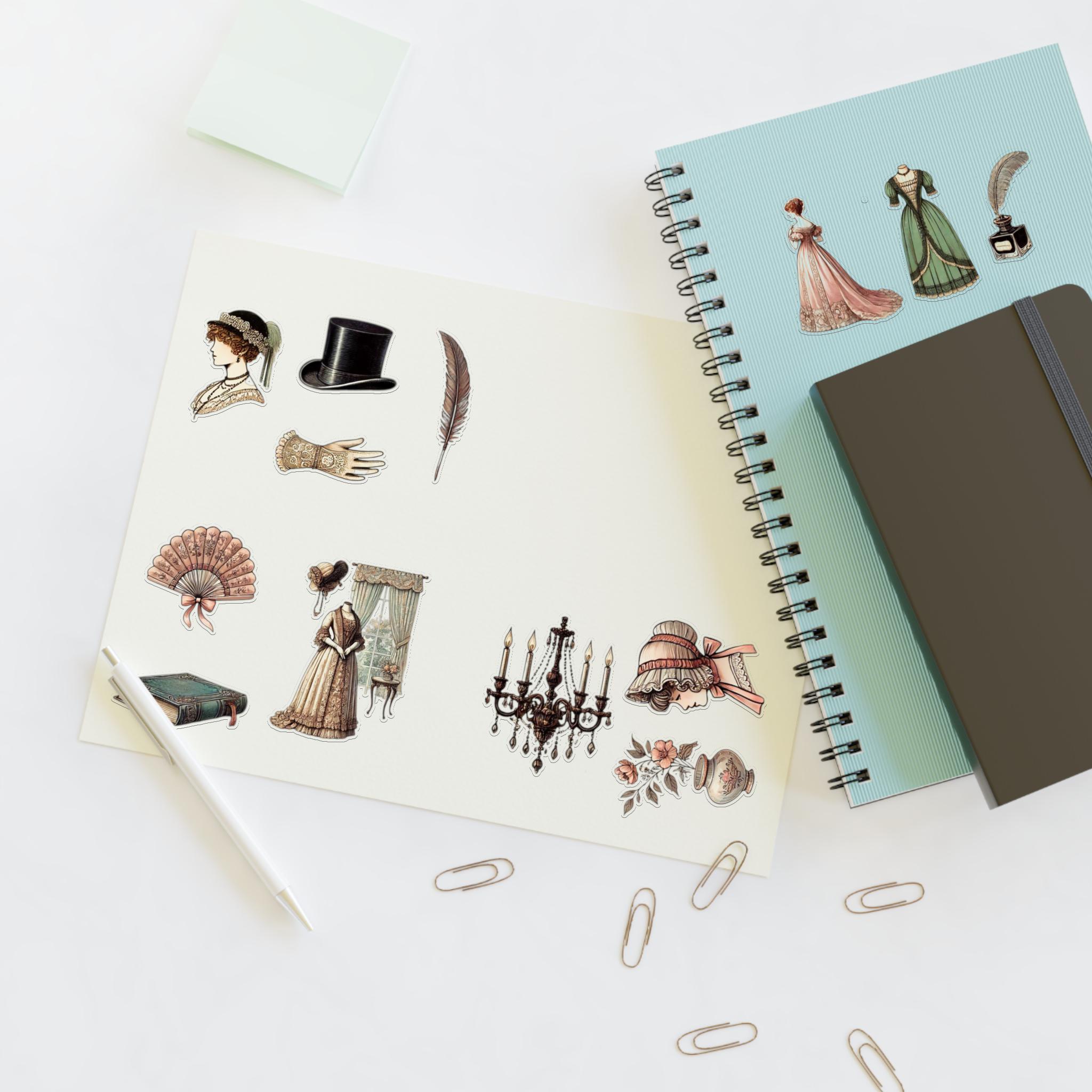 Regency Era Inspired Stickers Sheet - Etsy