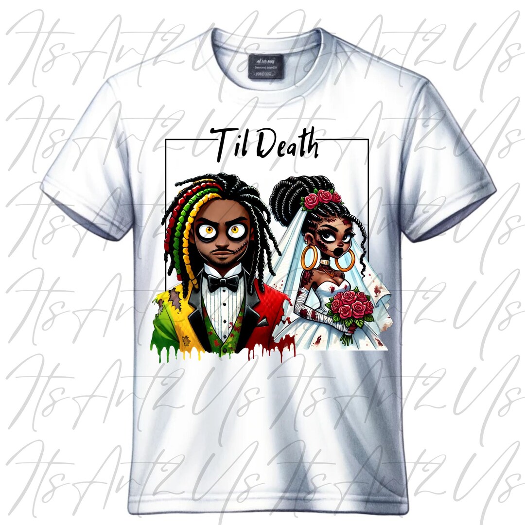 Til Death Zombie Bride & Groom Png Wedding Png Bride Png Groom Png ...