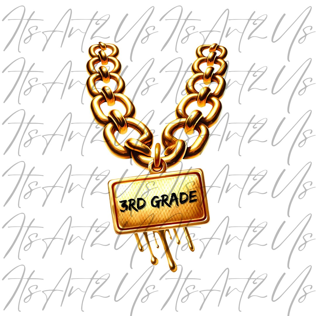 Back 2 School Dripp Png 3rd Grade Png Gold Chain Png Black People Png ...