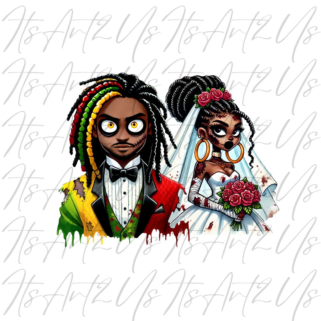 Til Death | Zombie Bride & Groom Png | Wedding Png | Bride Png | Groom ...