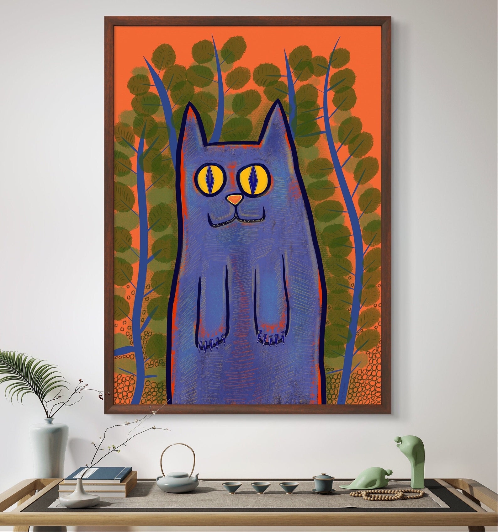 ARTSY CAT Poster, Cat Poster, Cat Print, Cat Wall Art, Cat Print Wall ...