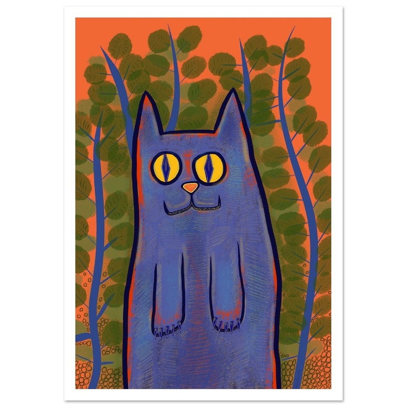 ARTSY CAT Poster, Cat Poster, Cat Print, Cat Wall Art, Cat Print Wall ...