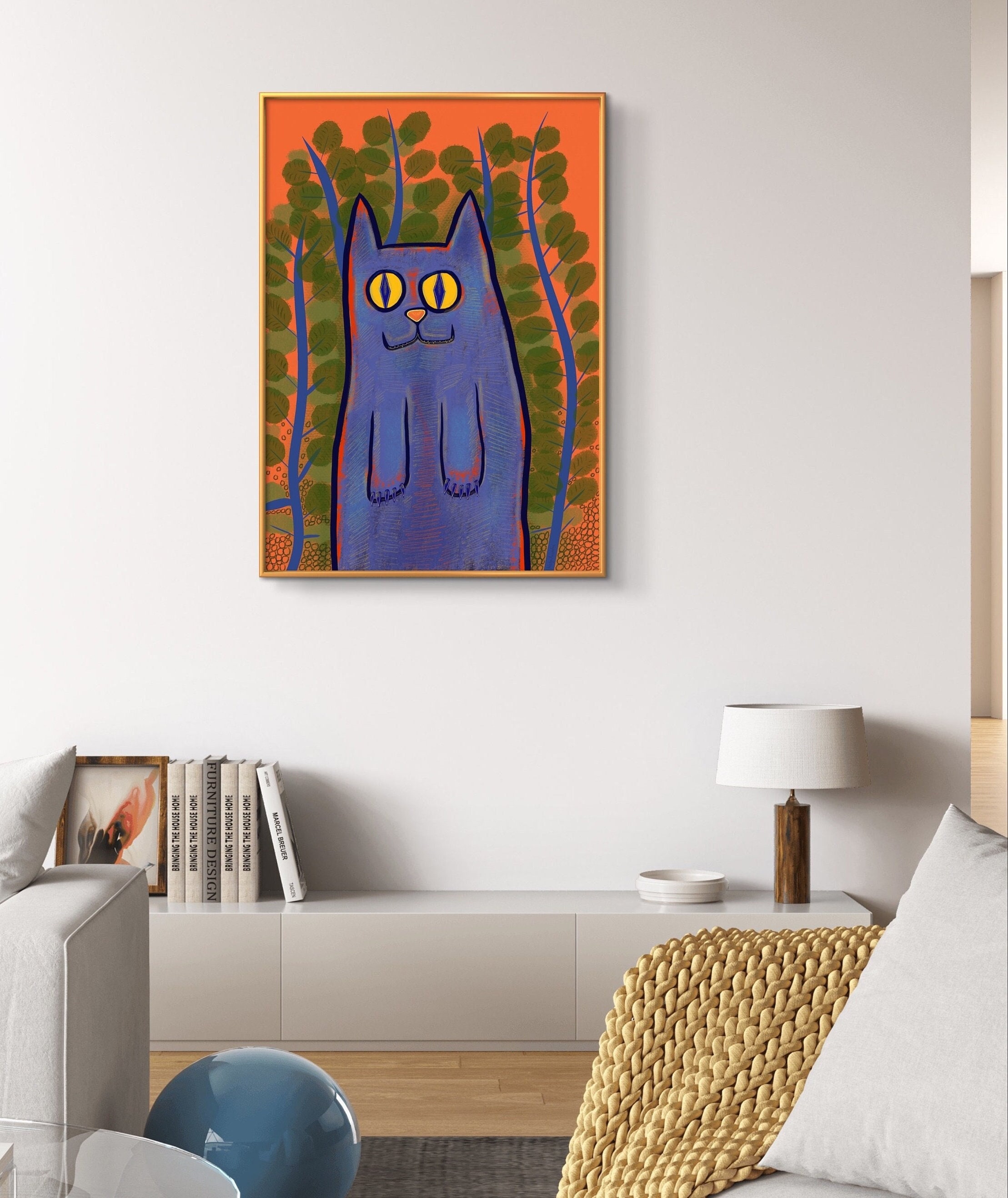 ARTSY CAT Poster, Cat Poster, Cat Print, Cat Wall Art, Cat Print Wall ...