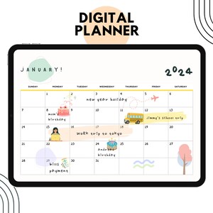 2024 Digital Planner for Teacher | Goodnotes Digital Planner | Daily ...