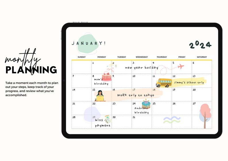 2024 Digital Planner for Teacher | Goodnotes Digital Planner | Daily ...