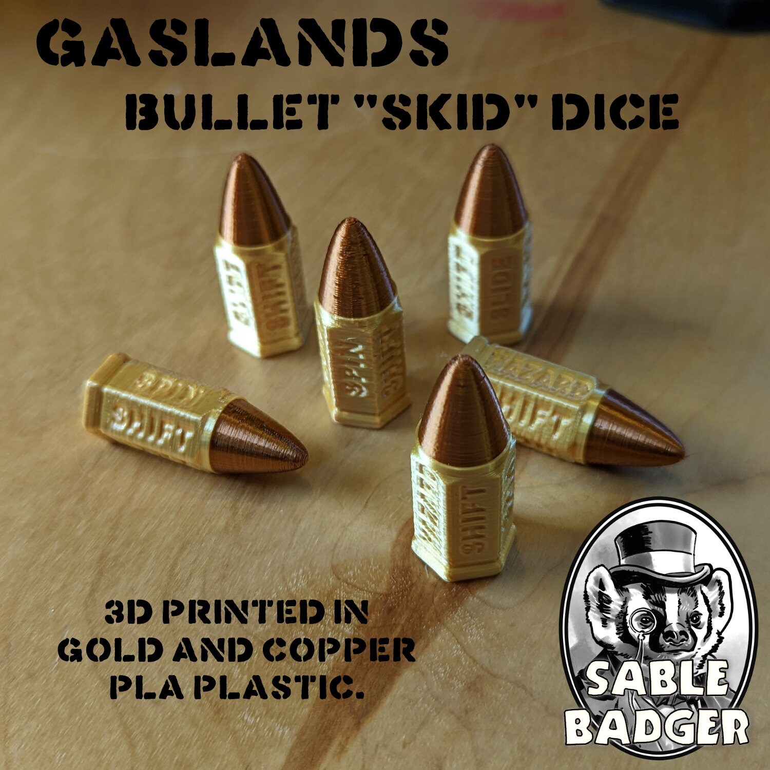 Gaslands - Bullet "skid" Dice Set of 6 With Optional Case - Etsy
