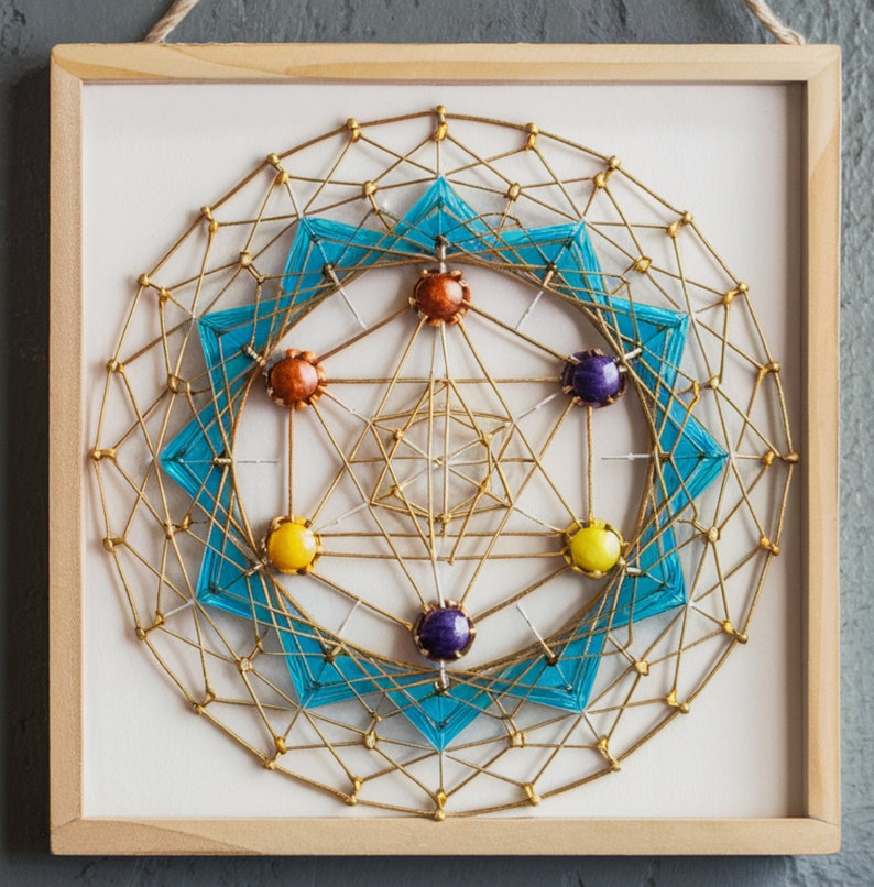 Mandala Chakra String Art Decoration - Etsy