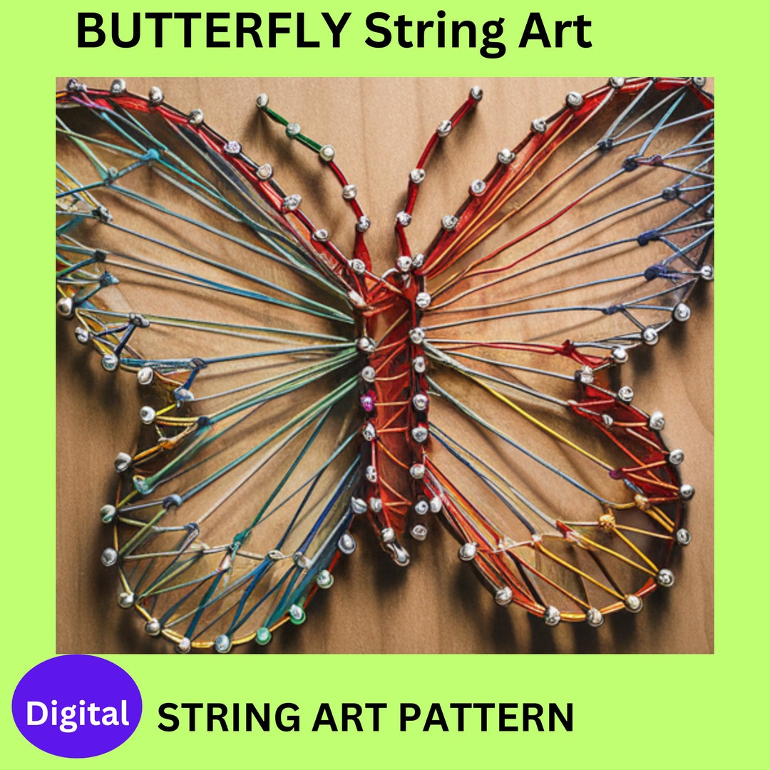 BUTTERFLY String Art DIY Kit leaf DIY - Etsy Canada