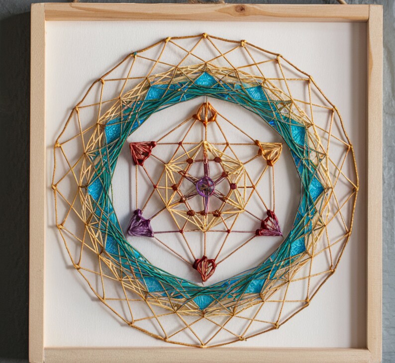 Mandala Chakra String Art Decoration - Etsy