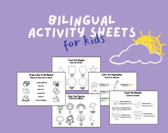 Bilingual My Journal...mi Diario... Worksheet for Kids English and ...