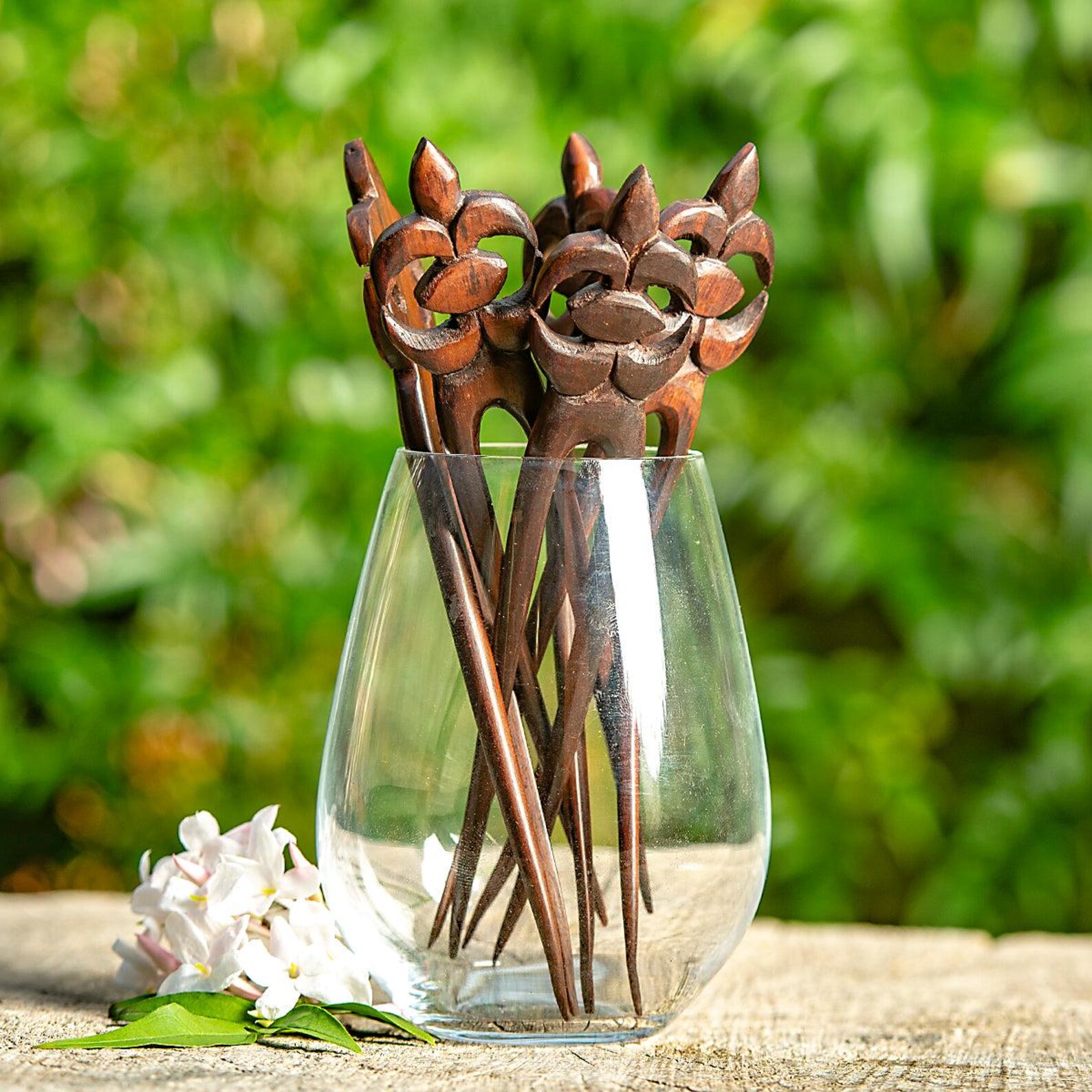Turtle Wooden Double Prong Hair Stick - Etsy
