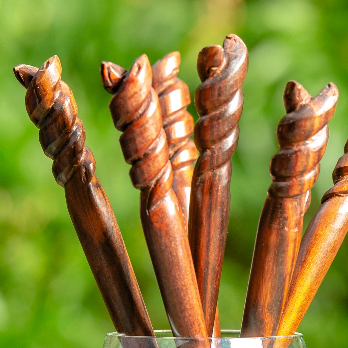 Braided Wooden Hair Stick - Etsy