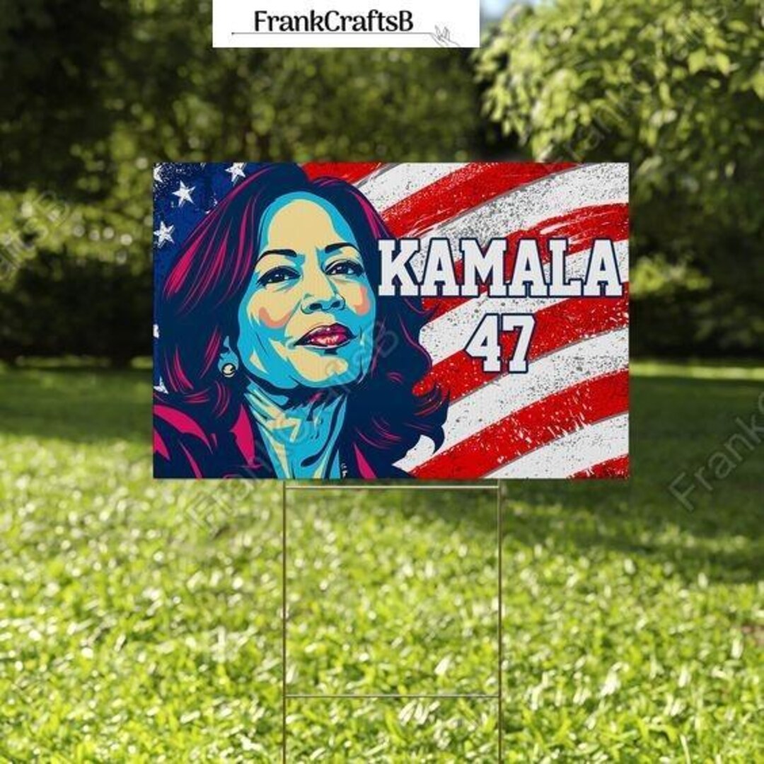 Kamala Harris Yard Sign, Kamala Harris 47 Garden Sign, Madam President ...