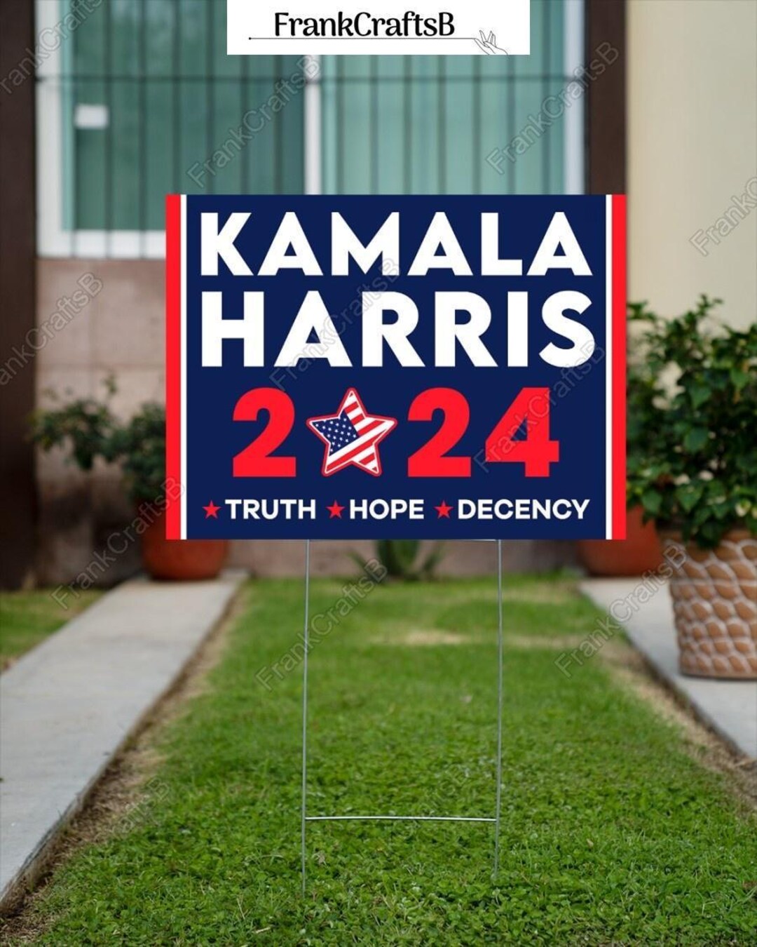 Kamala Harris Yard Sign, Kamala President 2024 Garden Sign, Truth, Hope ...