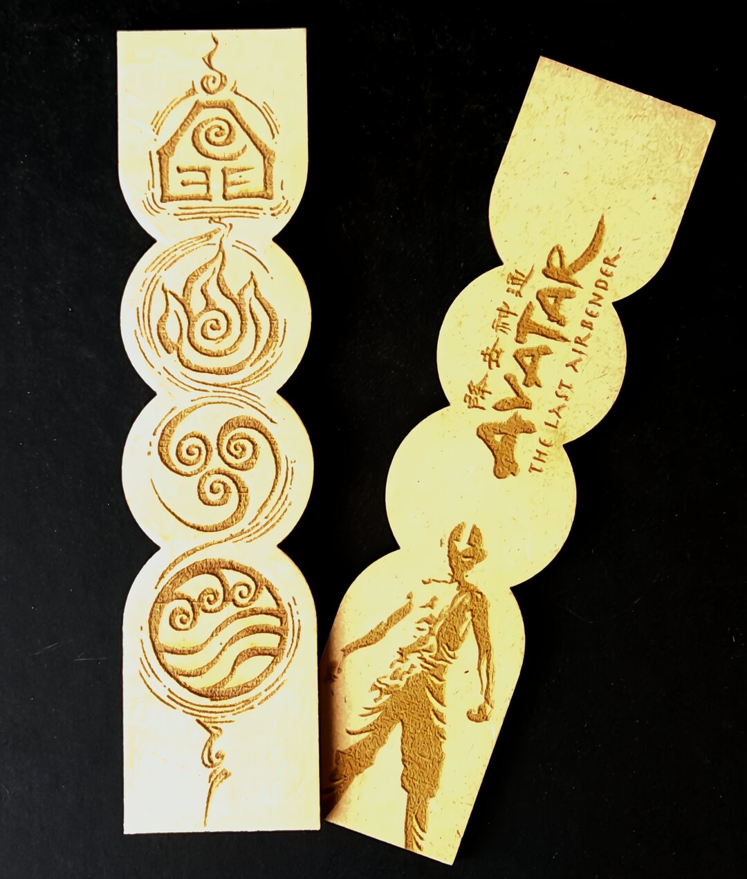 Avatar Last Airbender Laser-engraved Wooden Bookmark - Etsy