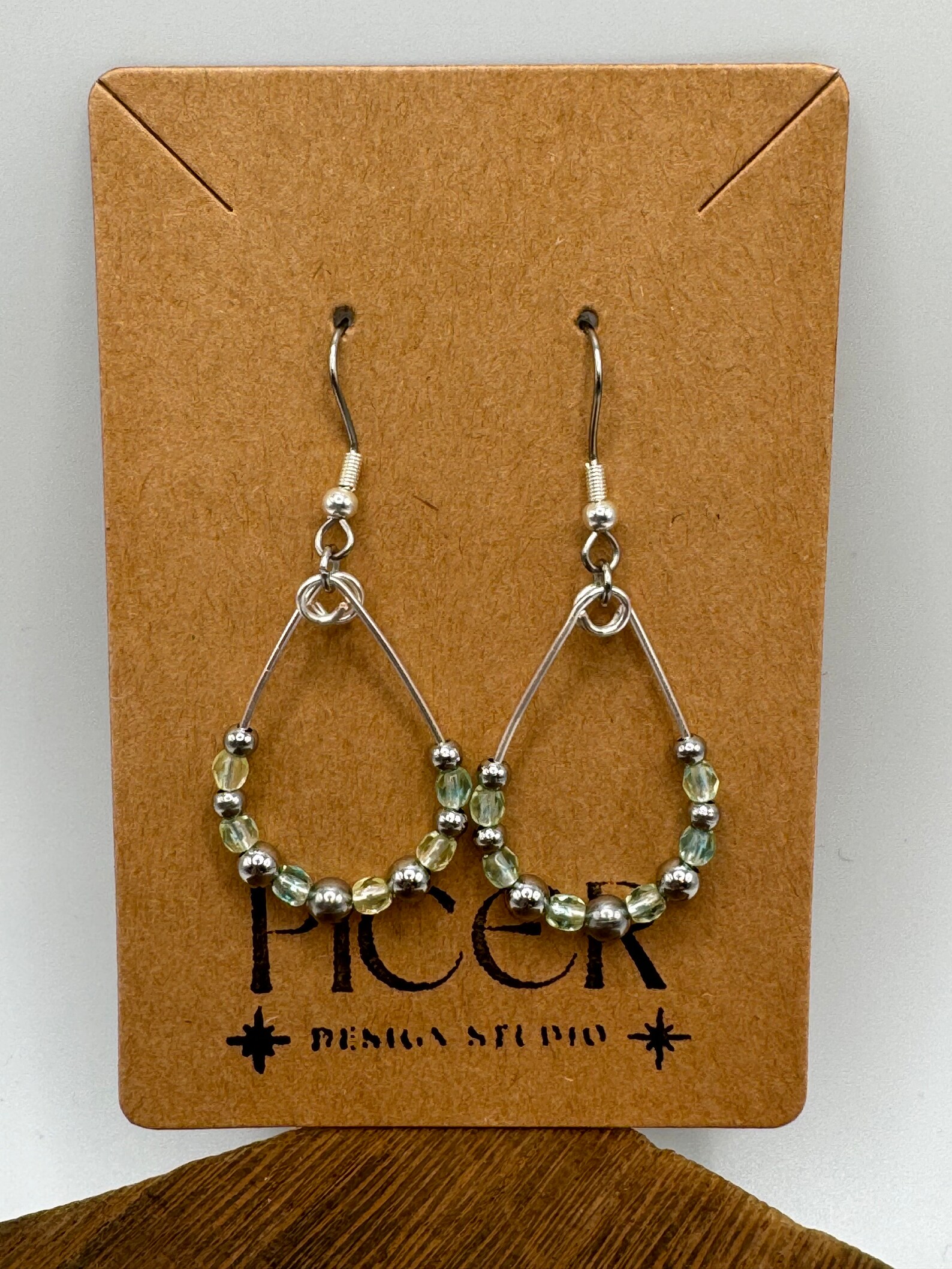 Jupiter Earrings - Teardrop Shaped Earrings With Metal Beads and ...