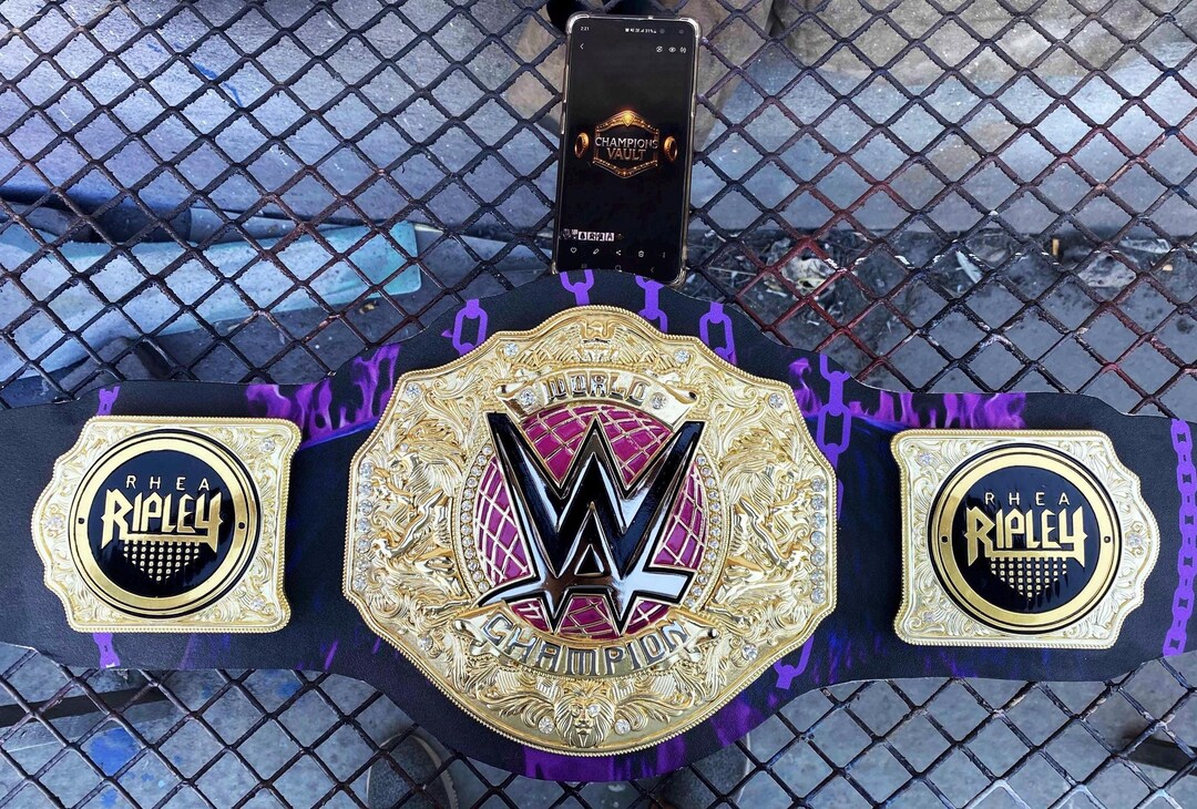 Rhea Ripley Women's Wrestling Champion Title Belt: 4mm Die-cast ...