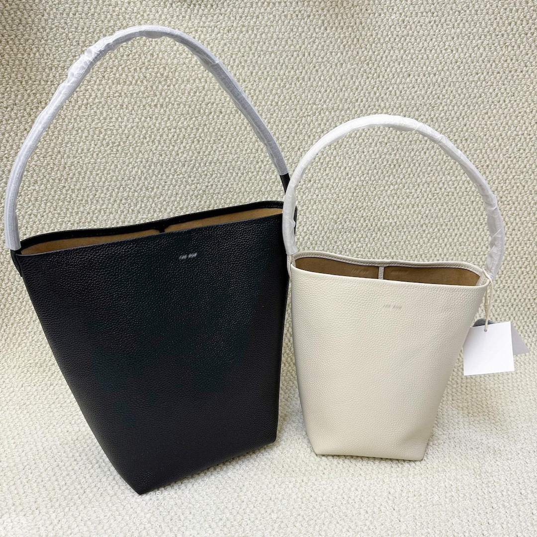 Minimalist Leather Bucket Tote, Women's Shoulder Bag, Everyday Casual ...