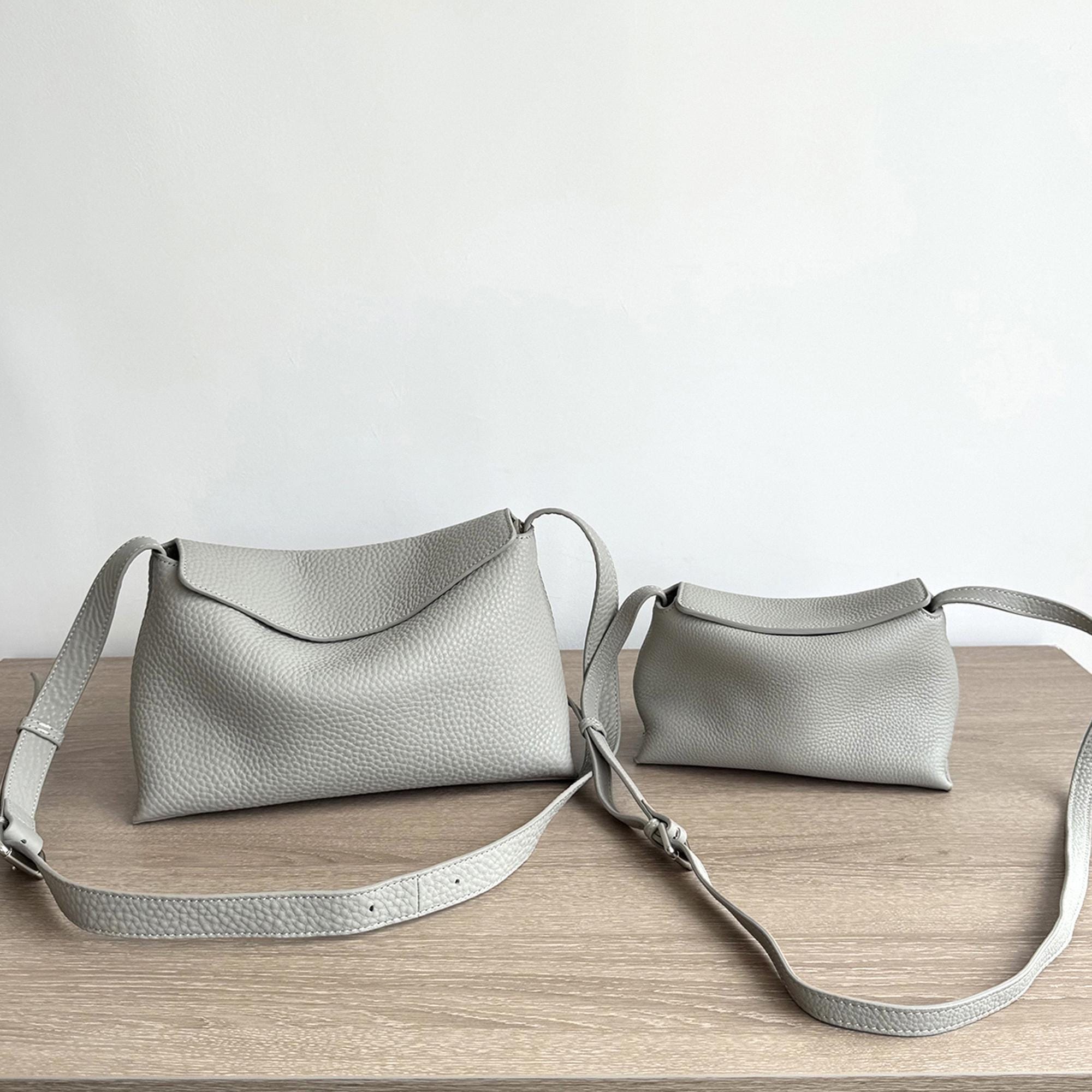 Minimal Leather Shoulder Bag,genuine Leather Tote Bag,timeless Design ...