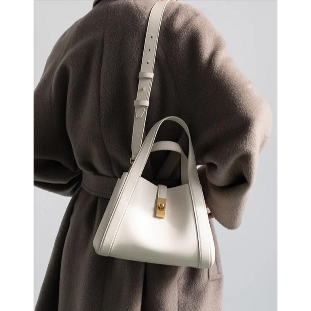 Small Leather Handbag,minimal Top Handle Bag,shoulder Bag for Women - Etsy