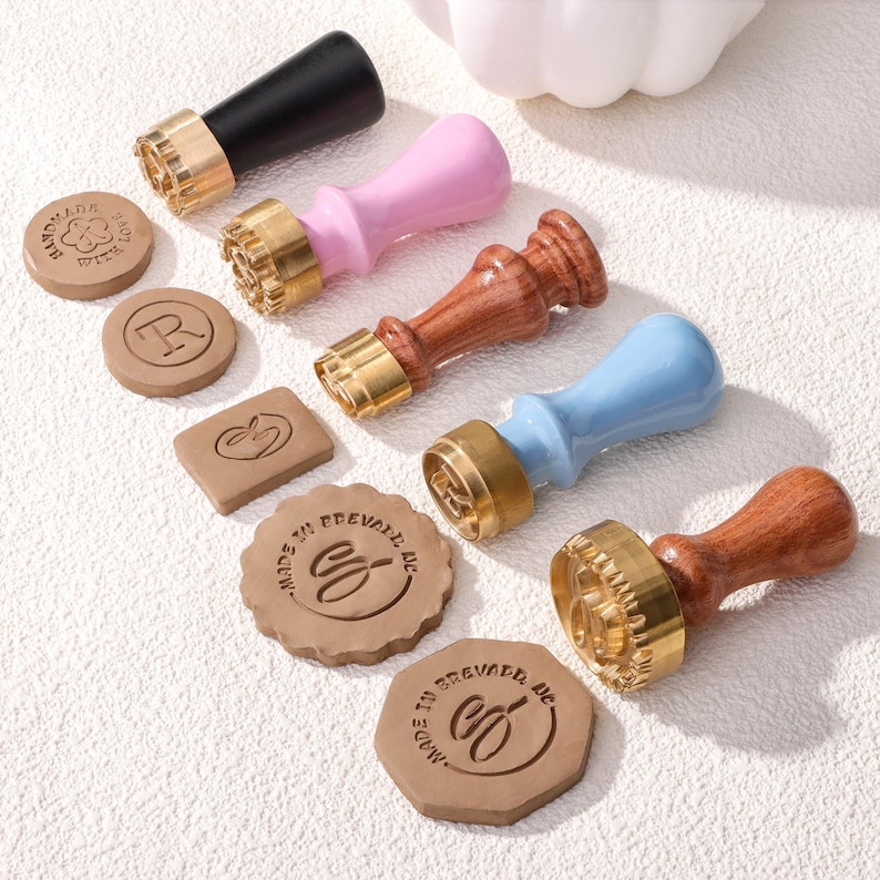 Personalized Brass Pottery Stamp: Custom Clay Design, Handmade Maker's ...