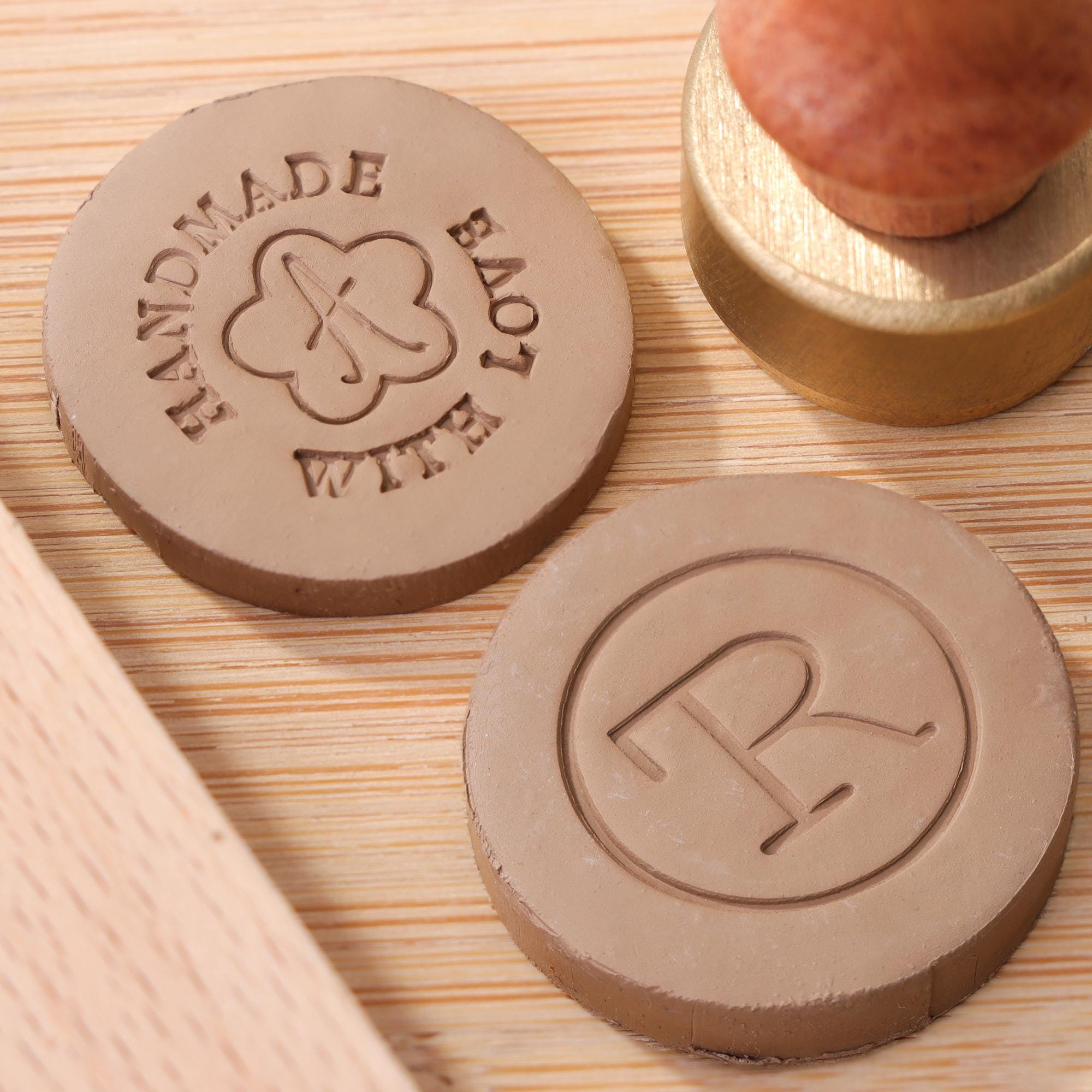 Personalized Ceramic Stamp, Pottery Stamp for Clay, Signature Stamp ...