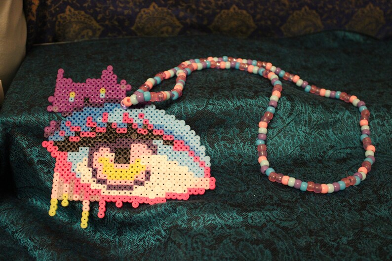 Pretty Purple Kitty Perler // Pretty Perler - Etsy