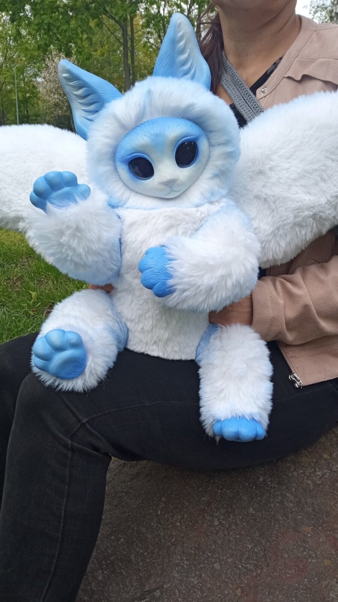 Fantasy Art Doll Handmade, Posable Plush Animal Art Doll OOAK, Free ...