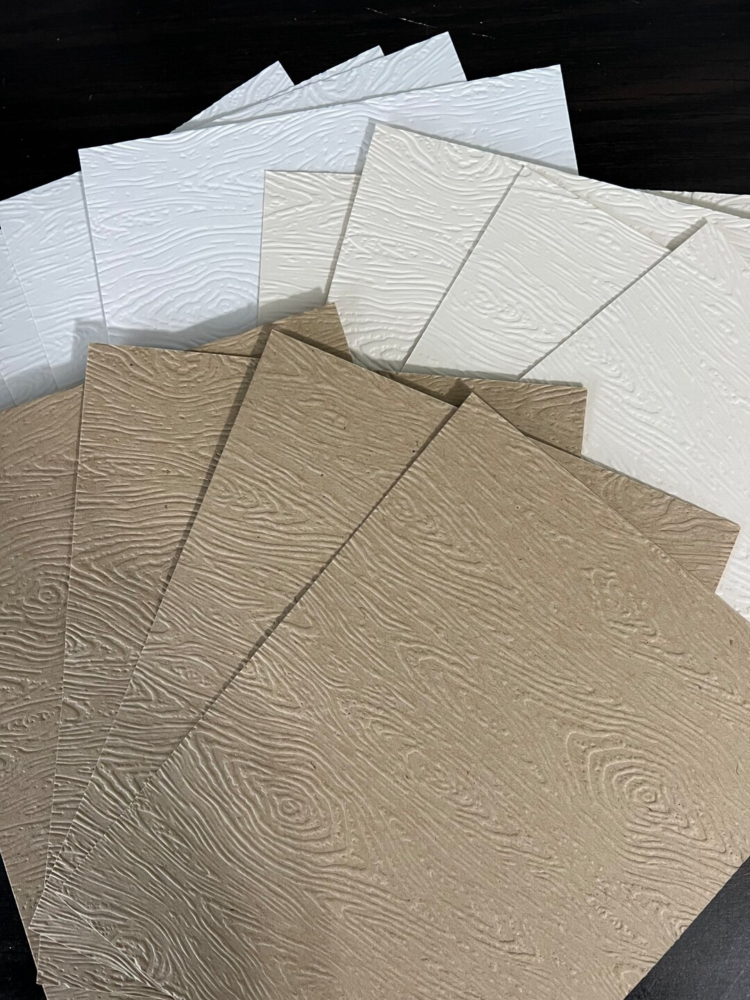 Wood Grain 3D Embossing Cardstock Fronts Colors White Kraft - Etsy