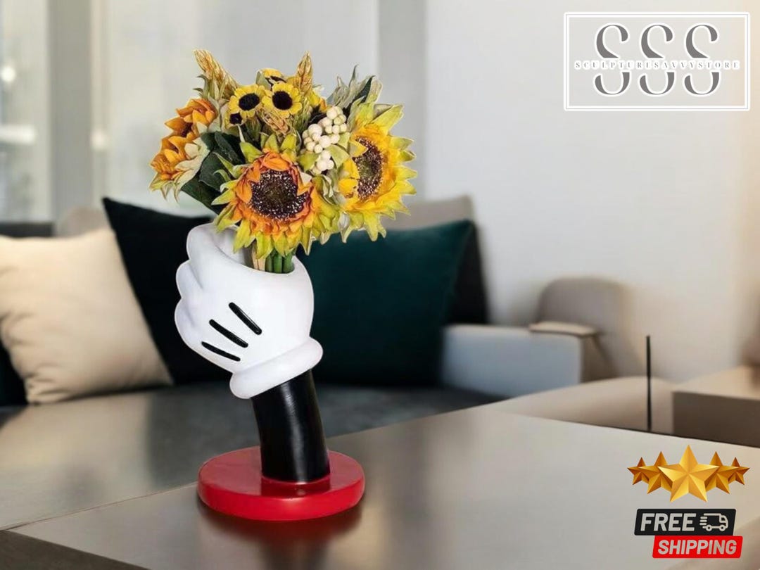 Hand Action Figure | Cute Desk Decor Statue | Fun Home Room Decoration ...