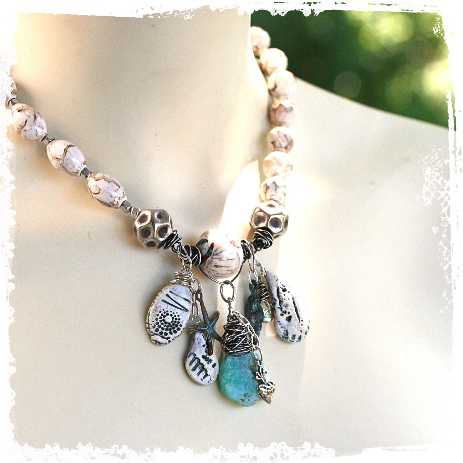 Ocean Charm Necklace for Women Talisman Assemblage Mixed Media - Etsy