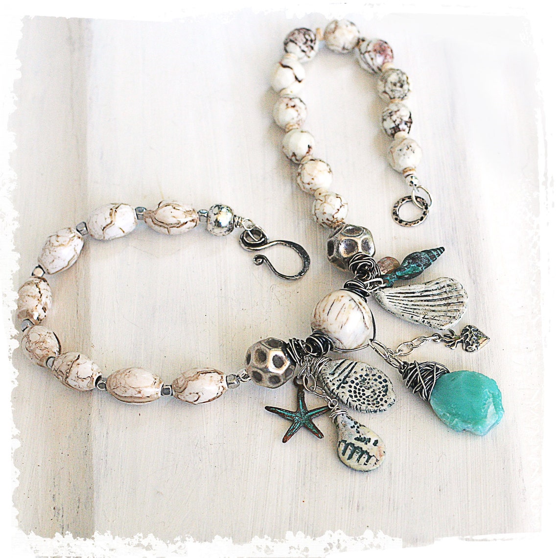 Ocean Charm Necklace for Women Talisman Assemblage Mixed Media - Etsy
