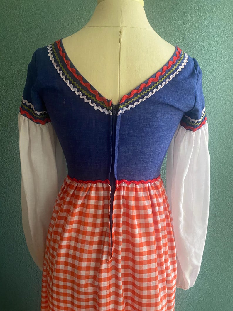 60’s Candi Jones California Vintage Peasant Dress / Ric Rav Dress ...