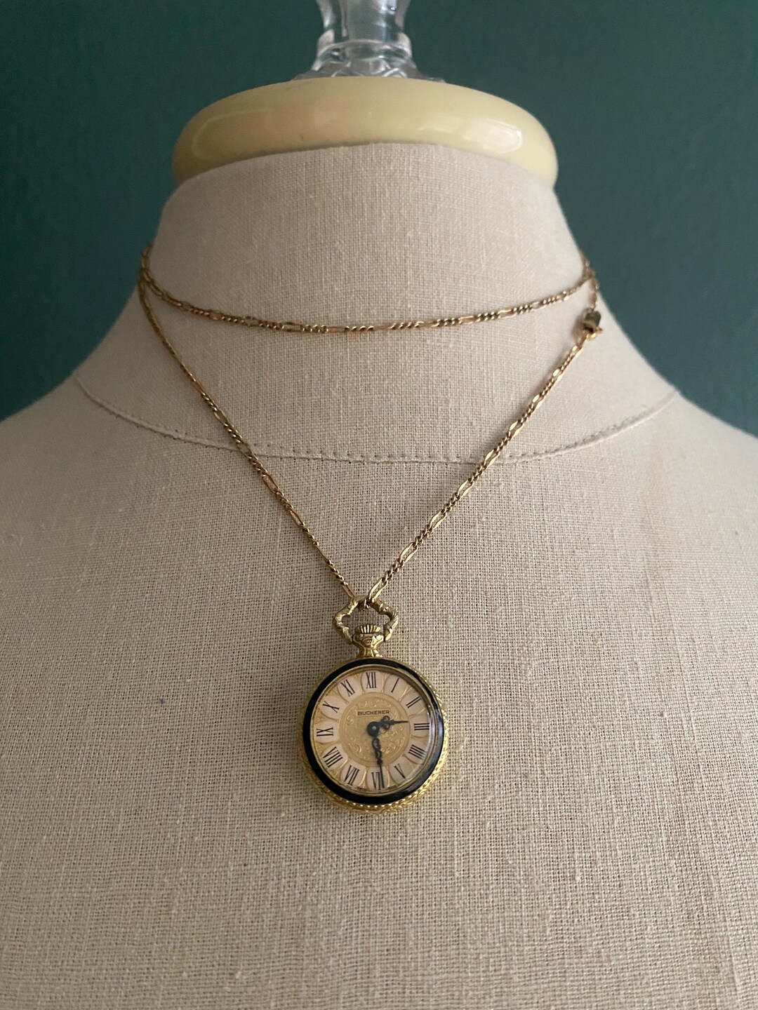 Art Deco Mini-pocket Watch/ Pendant Watch by Bucherer / Watch Necklace ...