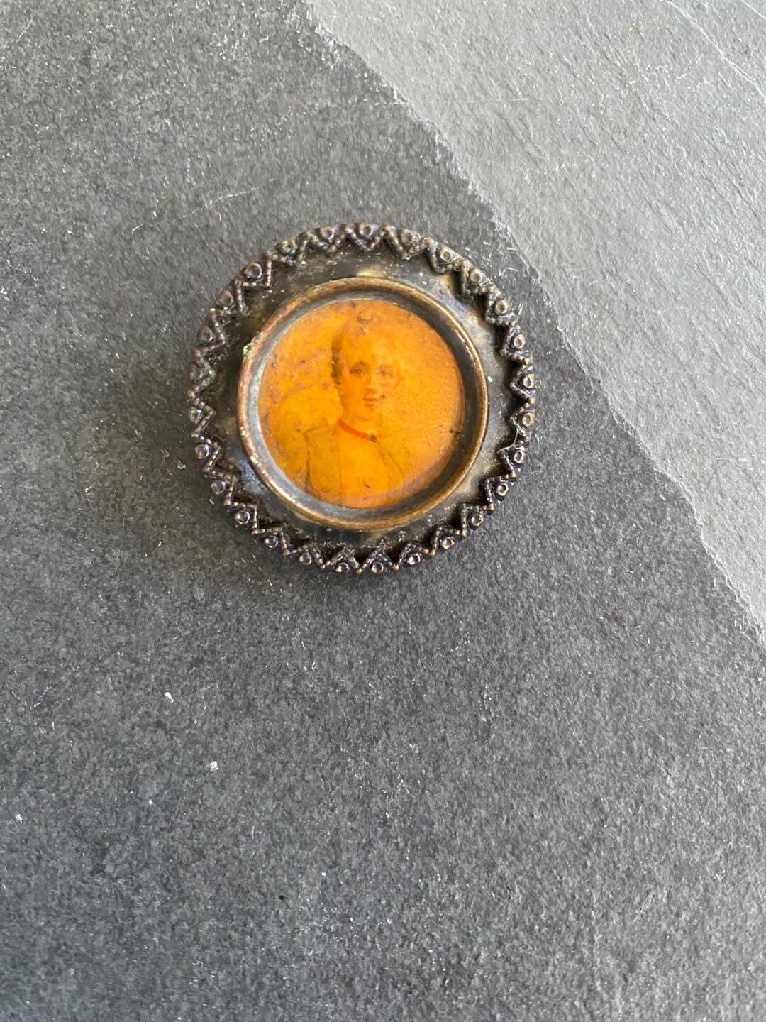 1880's-1904 Antique Lithograph Under Celluloid Button / Antique Button ...