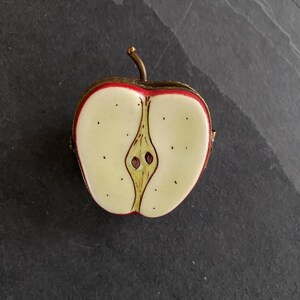 Limoges Half Red Apple Box Made by Peint Main Limoges France for ...