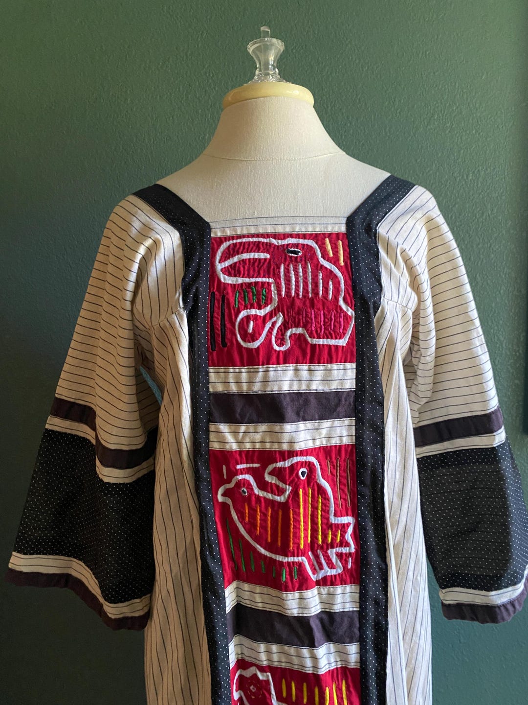 Vintage MOLA Textile Dress Made in Texas / Kaftan / Caftan / Maxi Dress ...