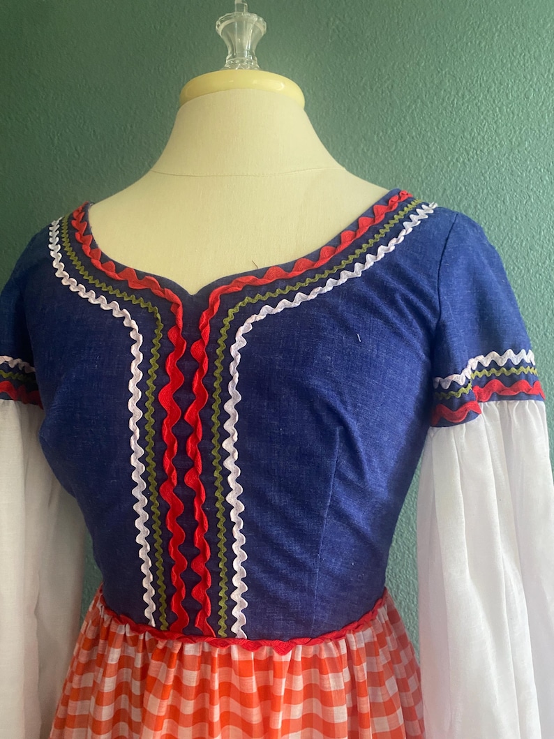 60’s Candi Jones California Vintage Peasant Dress / Ric Rav Dress ...