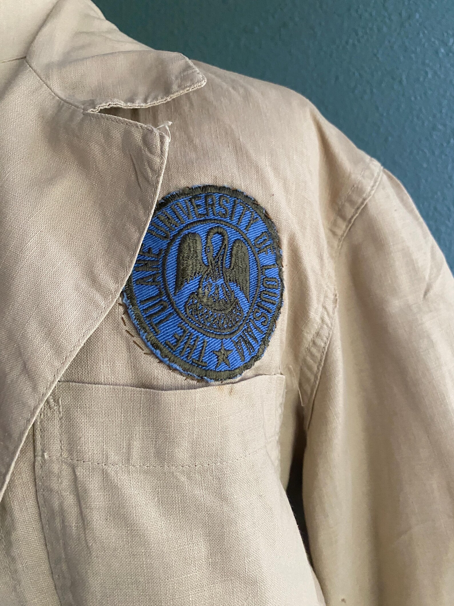 60’s TULANE UNIVERSITY Lab Coat / Work Coat / Chore Coat / Khaki Lab ...